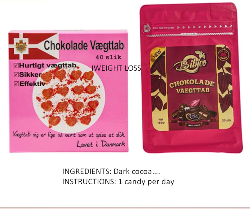10x Danish chocolate for fast weight loss of 40 Slik Chokolade Vægttab ...