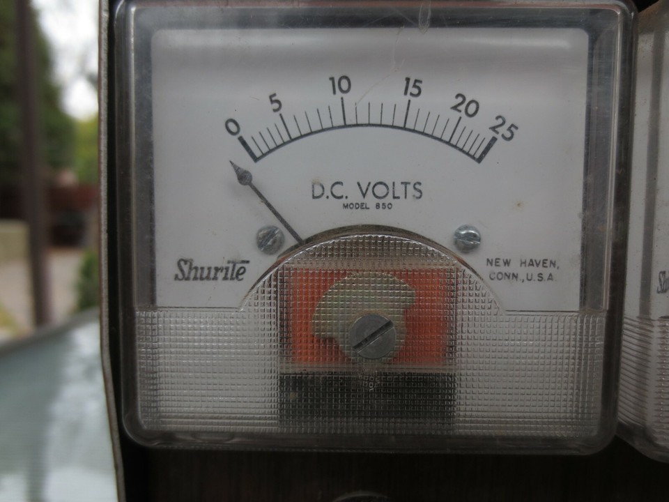 Vintage Shurite Model 850 D C Volts Milliamperes Panel Meter New Haven ...
