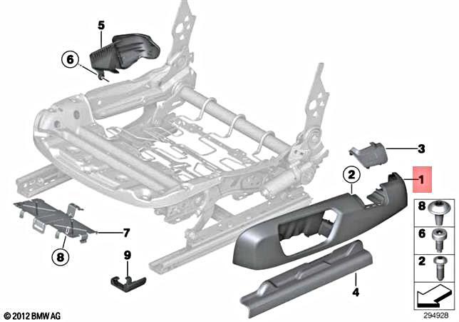 For BMW Genuine Seat Frame Trim Panel Front Left Outer 52107308187 | eBay