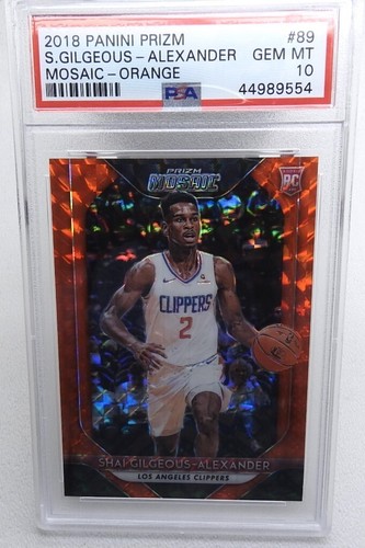 2018 Prizm Mosaic Shai Gilgeous-Alexander Orange /99 PSA 10 RC Color ...