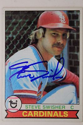 STEVE SWISHER St Louis Cardinals Autographed 1979 Topps #304 Signed ...