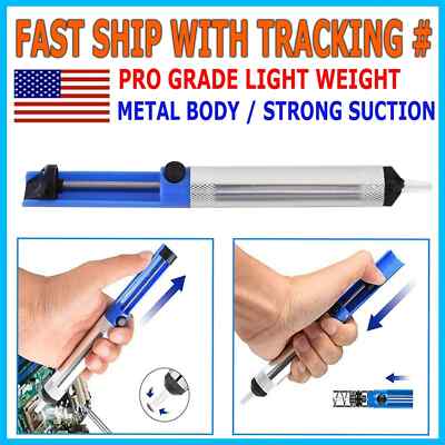 Solder Sucker Desoldering Pump & Braid Soldering Iron Suction Removal ...