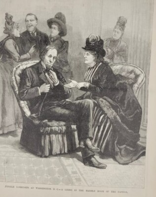 Washington D.C. Female Lobbyists 1889 Vintage print Scene in the Marble ...