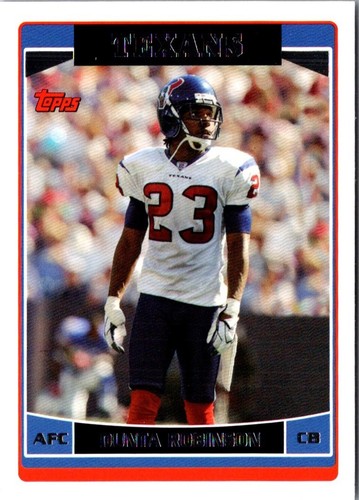 2006 Topps Dunta Robinson #257 Houston Texans Football Card | eBay