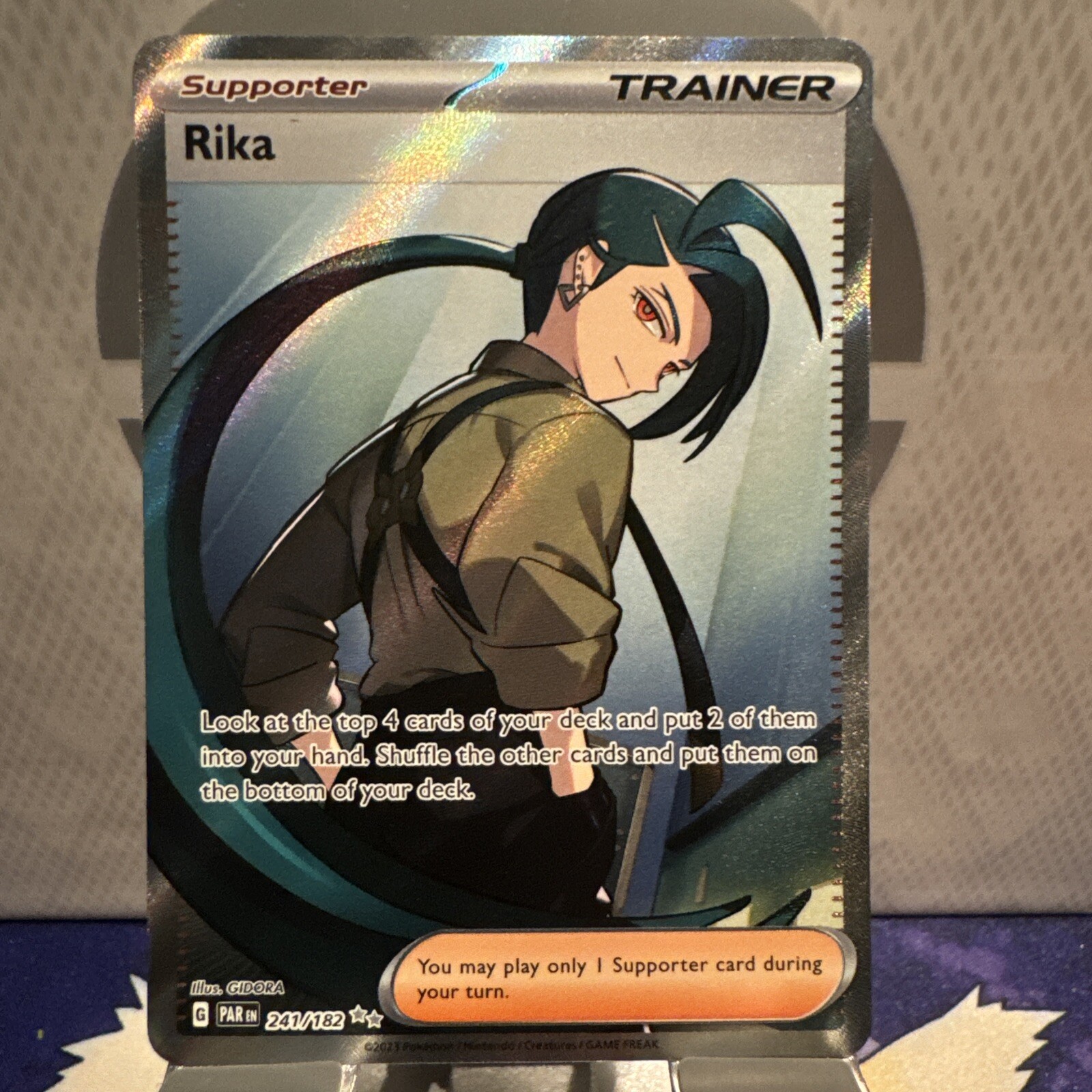 Pokémon TCG Rika Paradox Rift 241/182 Holo Full Art Trainer NM | eBay