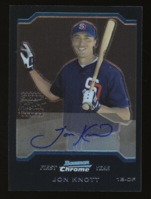 2004 Bowman Chrome Jon Knott Auto #350 1st Bowman Rookie San Diego ...