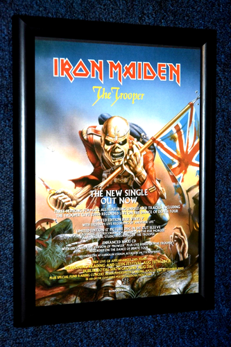 IRON MAIDEN framed A4 the trooper 2004 SINGLE original ART poster | eBay