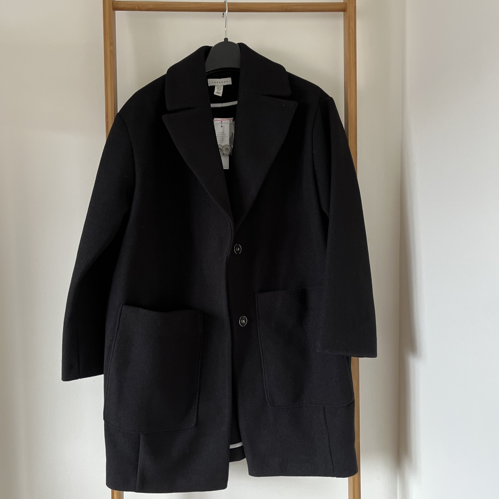 Topshop NEW Size UK 6/ XS Women's Margo Crombie Coat Jacket Overcoat ...