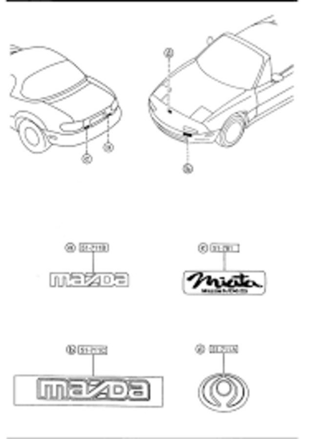 Mazda Genuine OEM Miata Ornament Decal Sticker | eBay