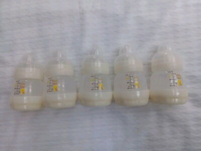 Lot of 5 MAM Easy Start Anti-Colic 4.5-Ounce Bottles Teddy Bear | eBay