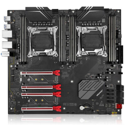 X99 Dual CPU Motherboard LGA 2011-3 Socket Dual NVME M.2 Slot 8*DDR4 ...