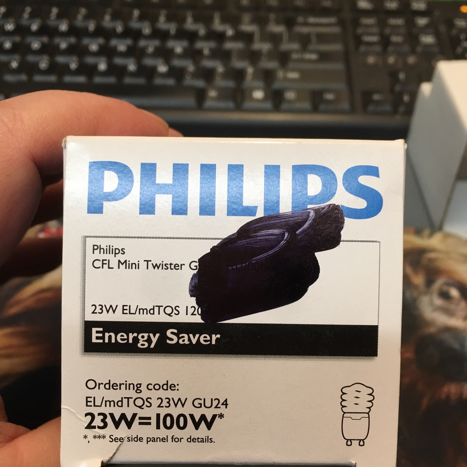 Philips 23w=100w Mini Twist GU24 CFL 2700k Warm White Fluorescent Bulb ...