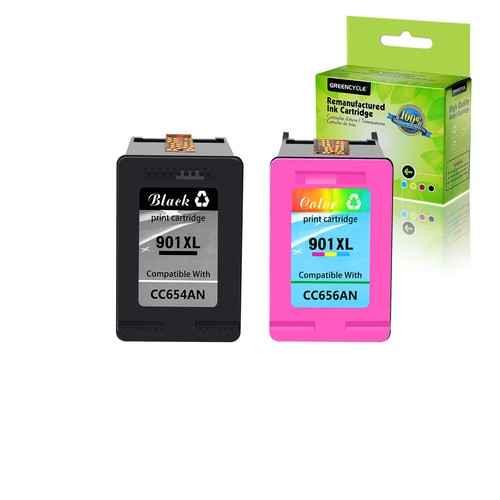 2PK 901XL 901 XL Ink Cartridge Set For HP Officejet 4500 J4500 J4585 ...