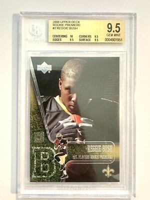 Reggie Bush RC 2006 Upper Deck Rookie Premiere BGS 9.5 Gem Saints USC ...