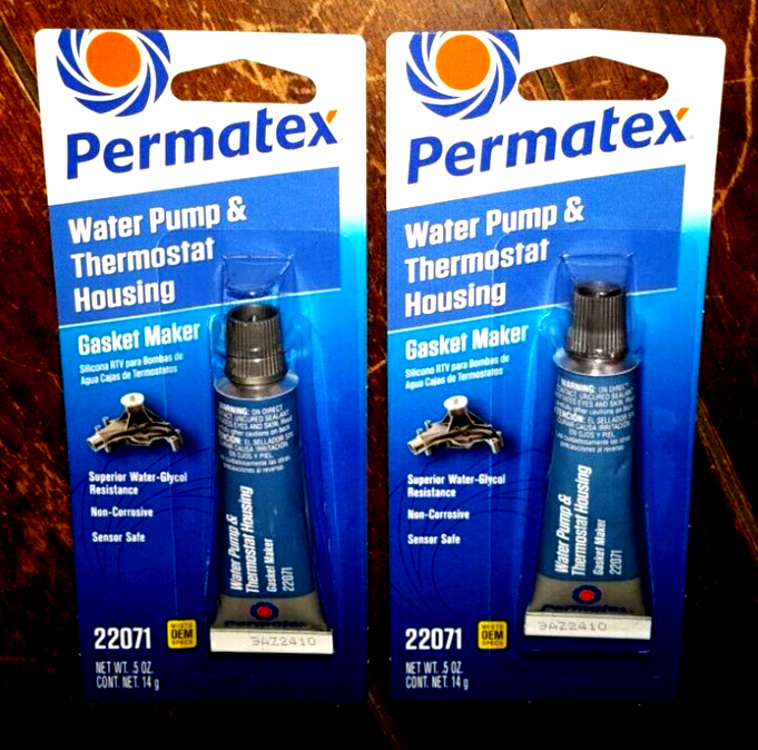 2 x Permatex Water Pump & Thermostat Housing Gasket Maker (0.5 oz. Each ...