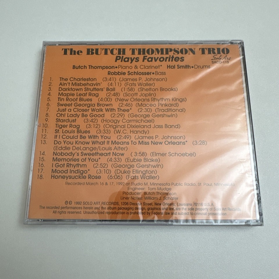 The Butch Thompson Trio Plays Favorites - New CD | eBay