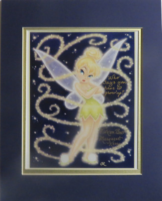 Disney Tinker Bell Matted Autographed Photo Who Says You Have To Grow ...