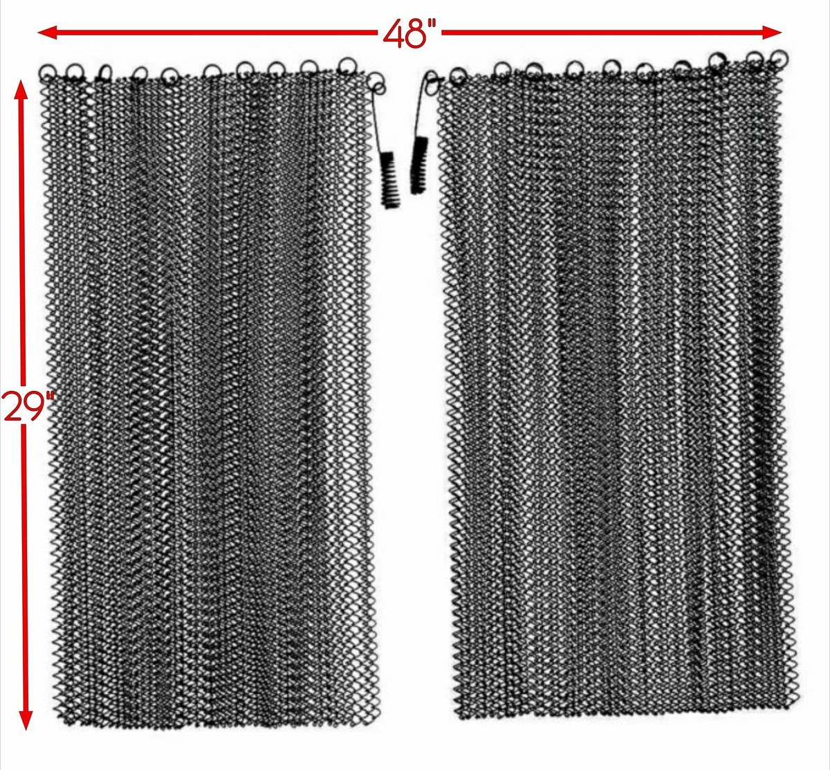 Fireplace Mesh Screen Curtain