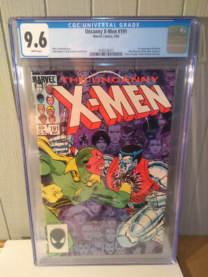 UNCANNY X-MEN #191 CGC 9.6 WHITE PAGES FIRST NIMROD COLOSSUS VS VISION ...