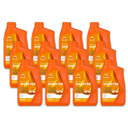 12 Liters Repsol Smarter Synthetic 2T 2 Stroke Oil API TC JASO M 345 FD ...