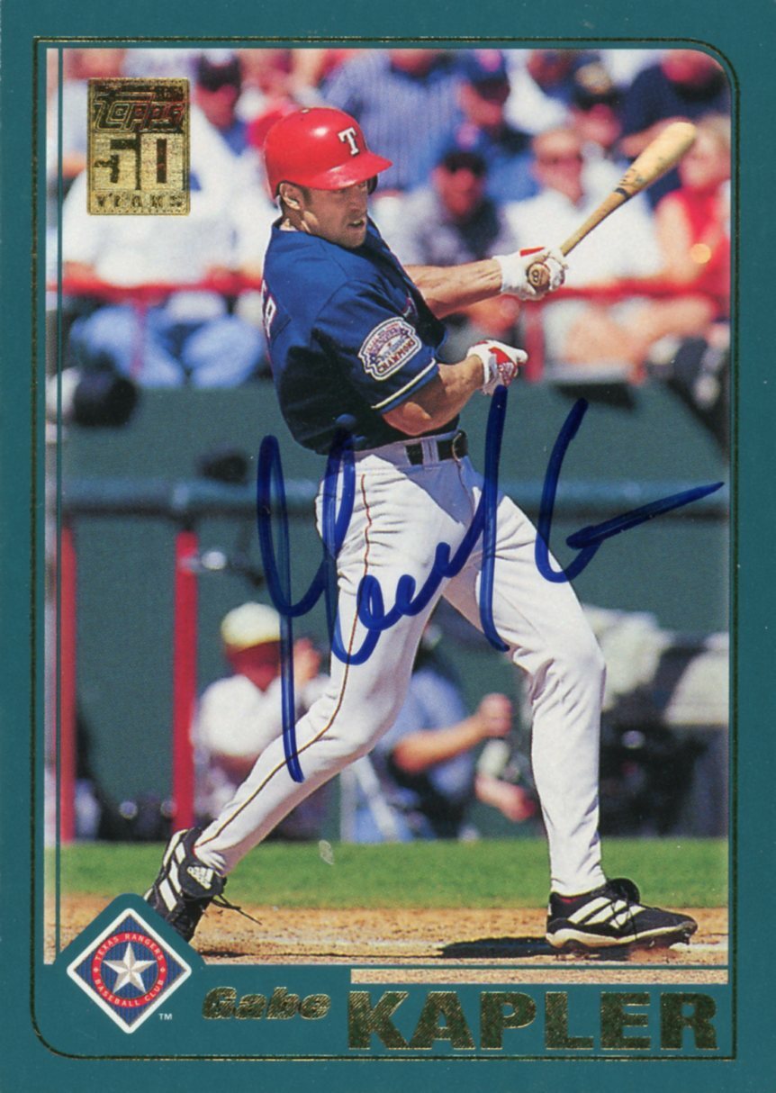 2000 Topps GABE KAPLER Signed Card autograph RANGERS RC PHILLIES RED ...