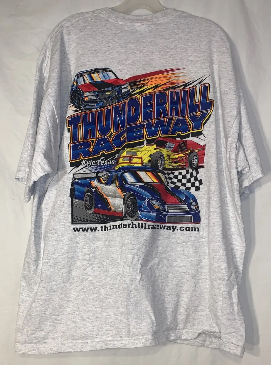 Thunder Hill Raceway Allstate Texas Stock Car Spectacular Gray T-Shirt ...