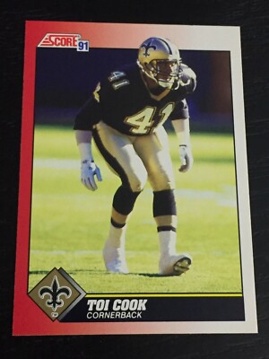 1991 Score TOI COOK RC #175 football card ~ Stanford / New Orleans ...
