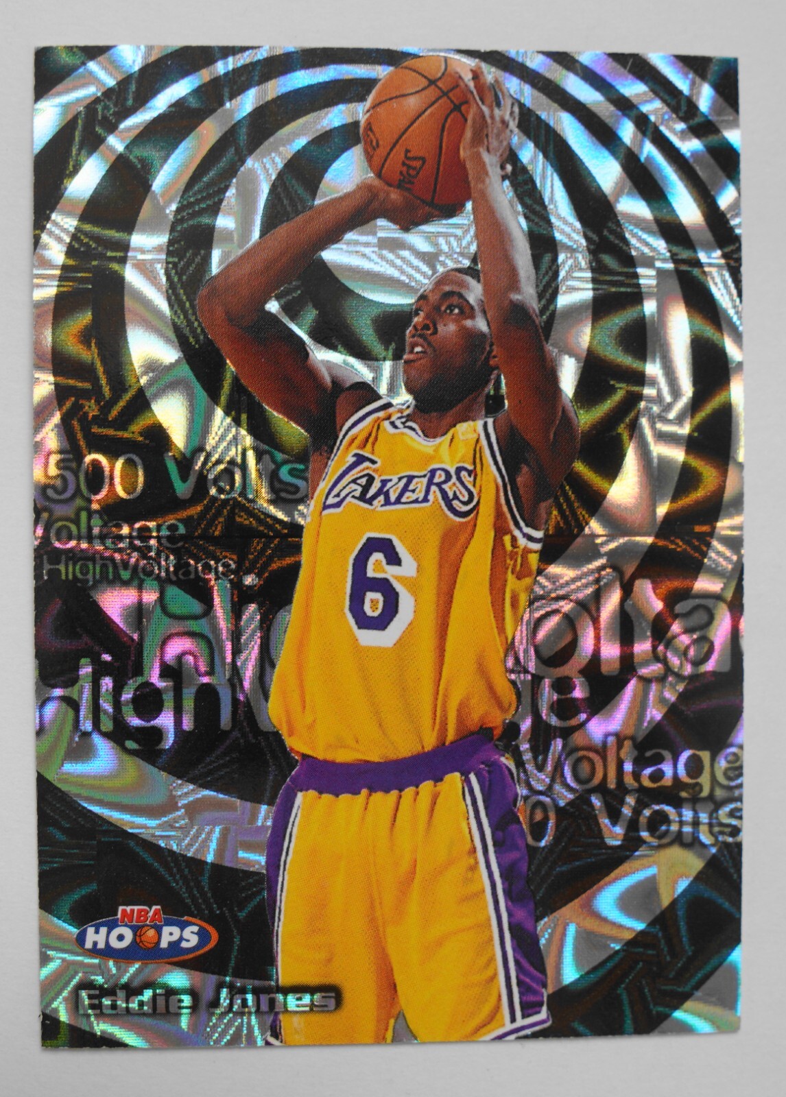 1997-98 NBA Hoops - High Voltage 500 Volts #2HV Eddie Jones /500 for ...