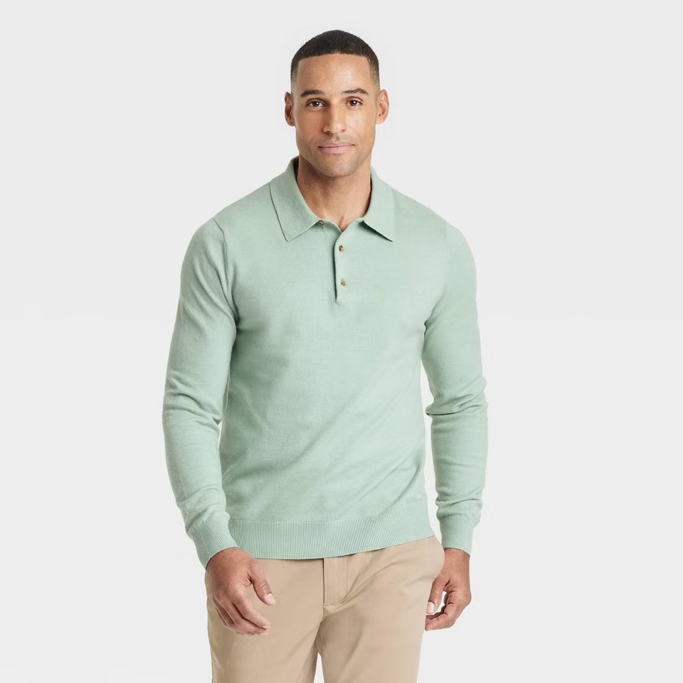 Men's Polo Collared Pullover Sweater - Goodfellow & Co | eBay