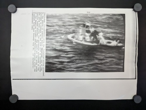 1971 Apollo 15 NASA Astronauts on Life Raft after Splashdown Press ...