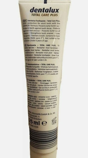 Dentalux Total Care Plus Complex 7 125ml Toothpaste for sale online | eBay