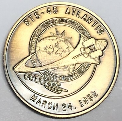 N045 NASA SPACE SHUTTLE COIN / MEDAL, ATLANTIS, STS-45 | eBay