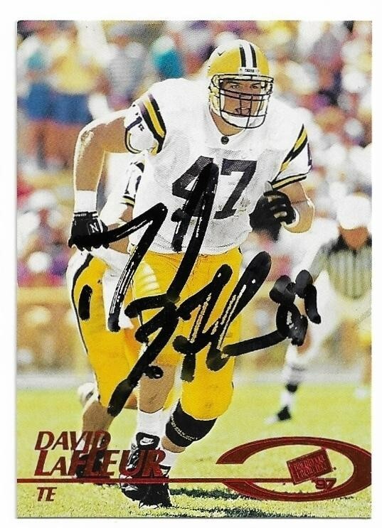 DAVID LaFLEUR 1997 Press Pass Signed Autographed Football card #25 LSU ...