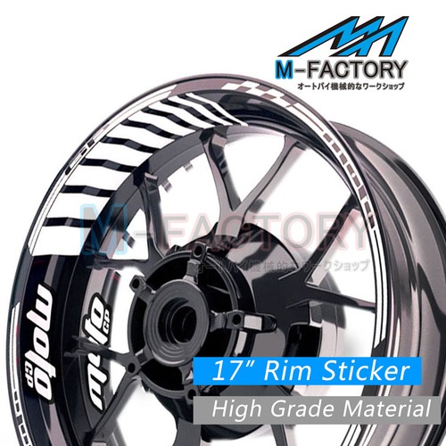 White AA2 Rim 17" Wheel Decals Tape Fit Moto Guzzi Motorcycles Decal ...
