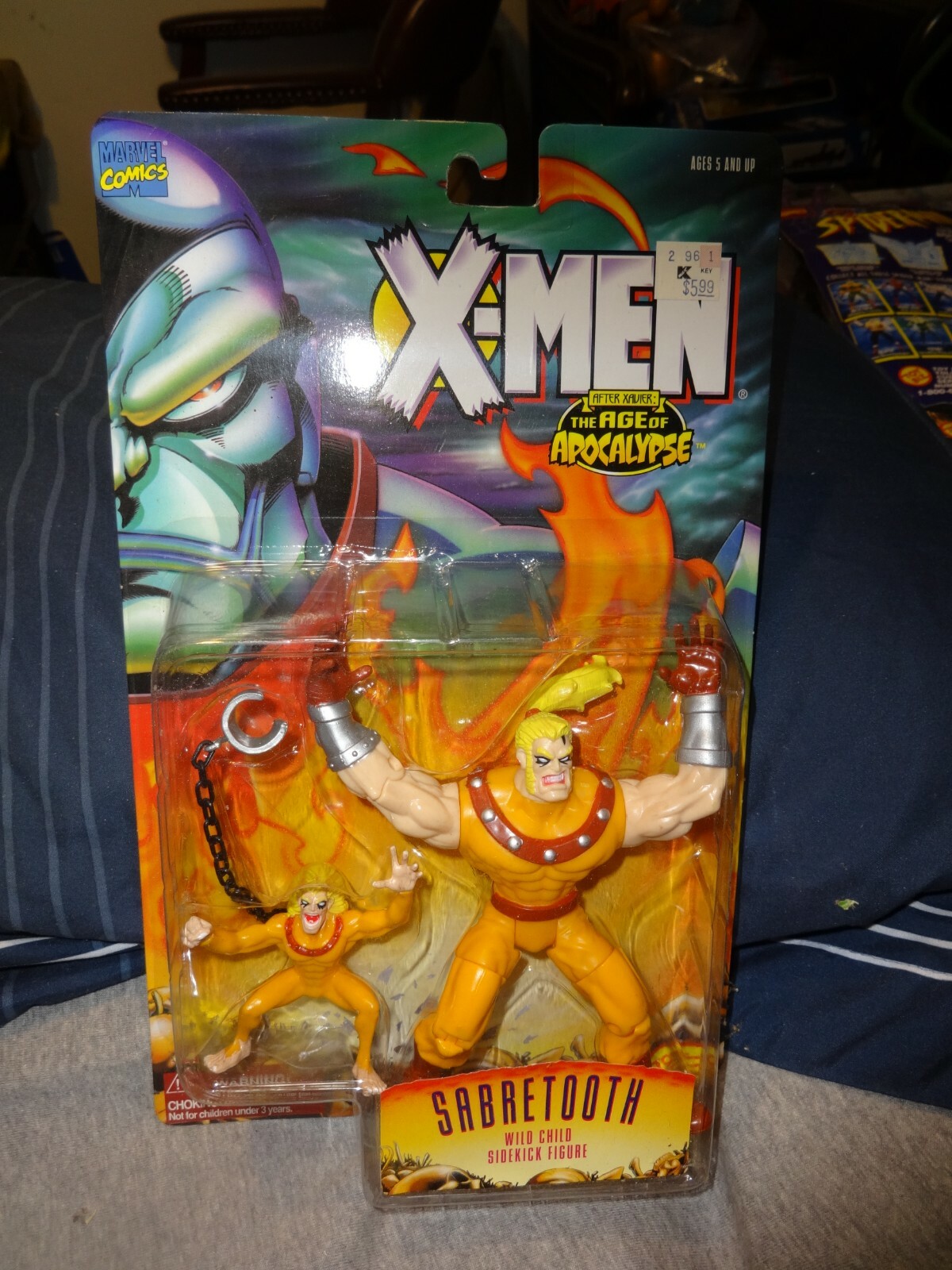 Marvel X-Men Sabretooth Figure with Wild Child 1995 Toy Biz Age of ...