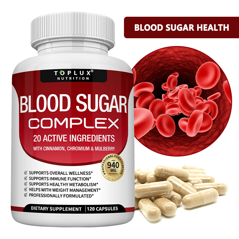 Blood Sugar Complex 60 Capsules Healthy Weight Management Promotes ...