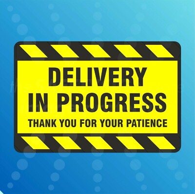 Delivery in Progress Magnetic Magnet Sticker Sign Van Car Thank you ...
