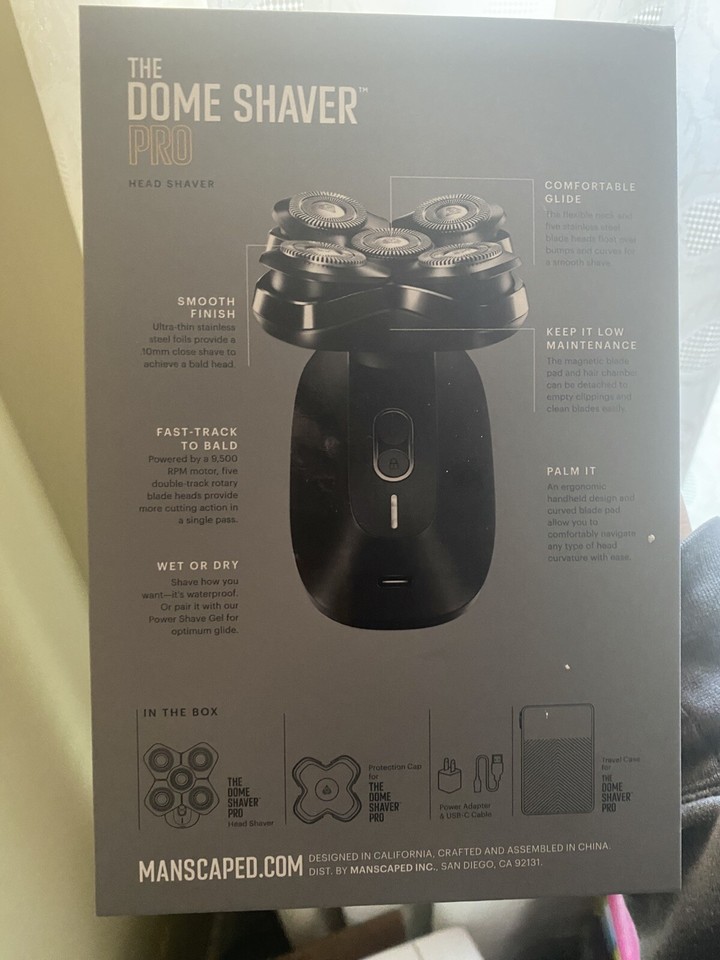 MANSCAPED The Dome Shaver PRO Head Shaver for Bald Men – Five Rotary ...
