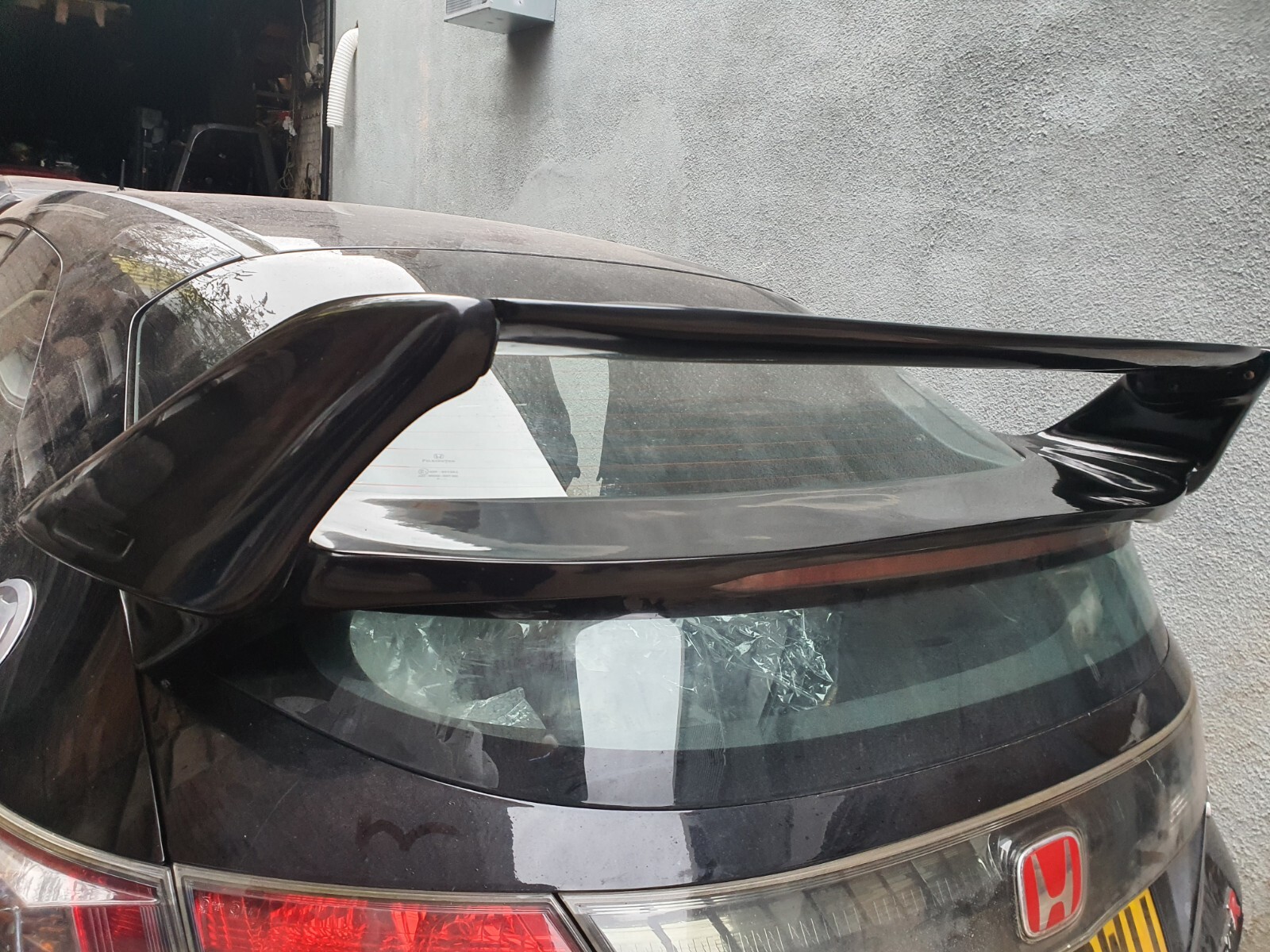 Honda Civic MK8 FN2 07-11 Mugen Style Spoiler Fibre Glass! BLACK | eBay UK