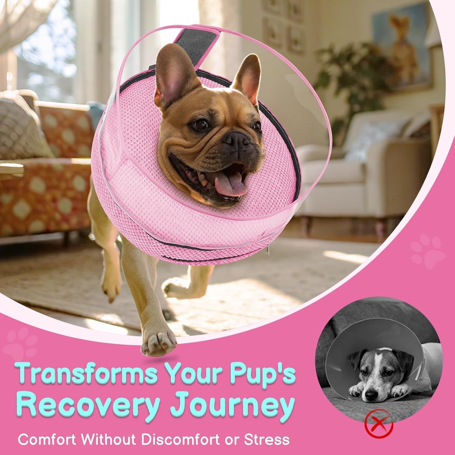 Inflatable Dog Recovery Cone Small – Soft Donut E-Collar Shield ...
