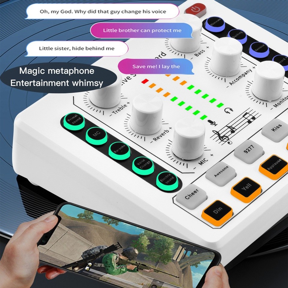 3X(M8 Live Sound Card Bluetooth Audio Mixer Digital Mixer Noise ...