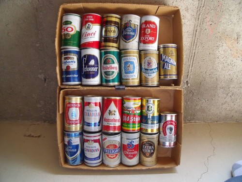 22 Different Vintage Wide Seam Beer Cans of Canada Straight Steel | eBay