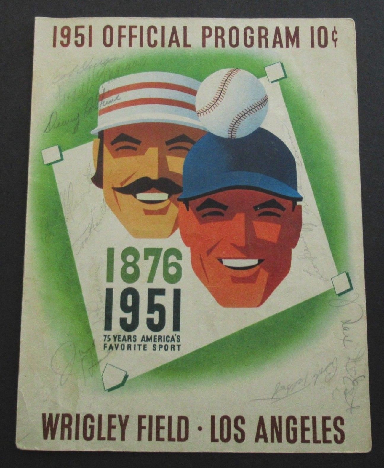 1951 Los Angeles Angels Program, Wrigley Field PCL, Chuck Connors ...