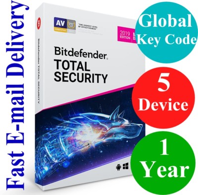 Bitdefender Total Security 5 Device /1 Year (Unique Global Activation ...