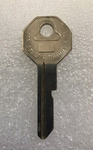 Vintage Hurd Lock Co. GM Blank Key Uncut Knockout General Motors USA ...