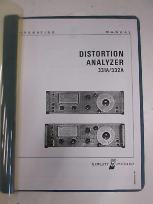 HP 331A/332A Distortion Analyzer, Operating Manual, Used | eBay