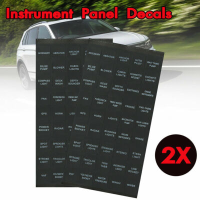 2 Set Rocker Switch Toggle Panel Decals Label Stickers For Car Boat ...