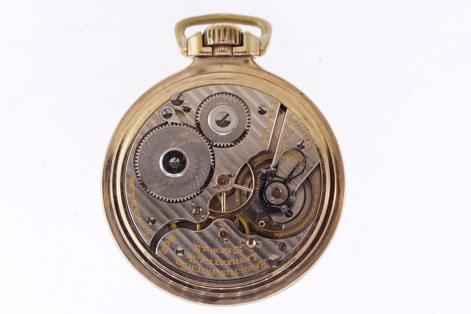 Hamilton Grade 992 16s 21j 10K Gold Filled Keystone Case Pocket Watch ...