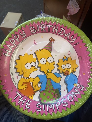 The Simpsons Set of 8 Happy Birthday Plates—new | eBay