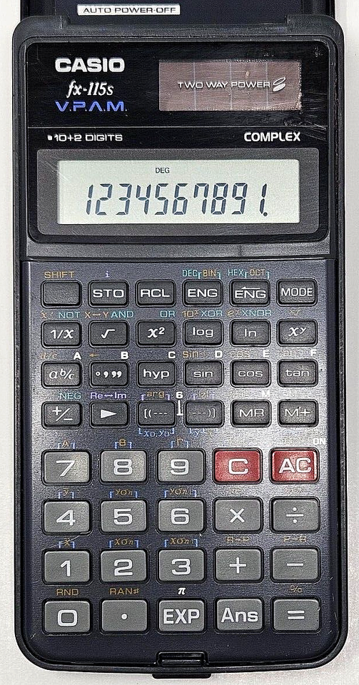 Casio Calculator fx115s VPAM Two Way Power 10+2 Digits Complex ...